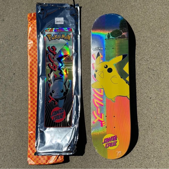 Santa Cruz Skateboards Toys Pokemon X Santa Cruz Limited Edition Skateboard Pikachu New In